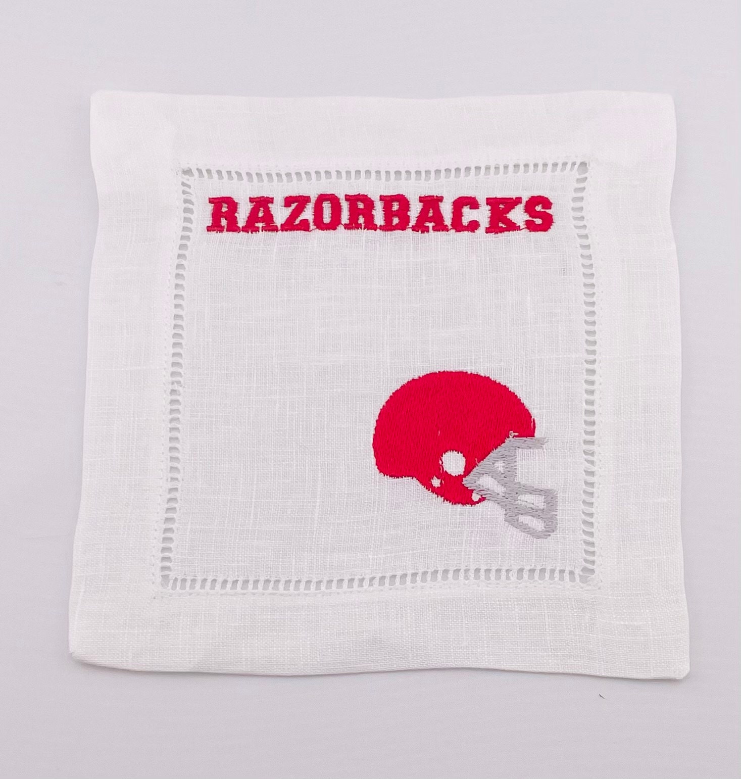 Razorback Tailgate Embroidered Cocktail Napkins - Set of 4, Mix and ...