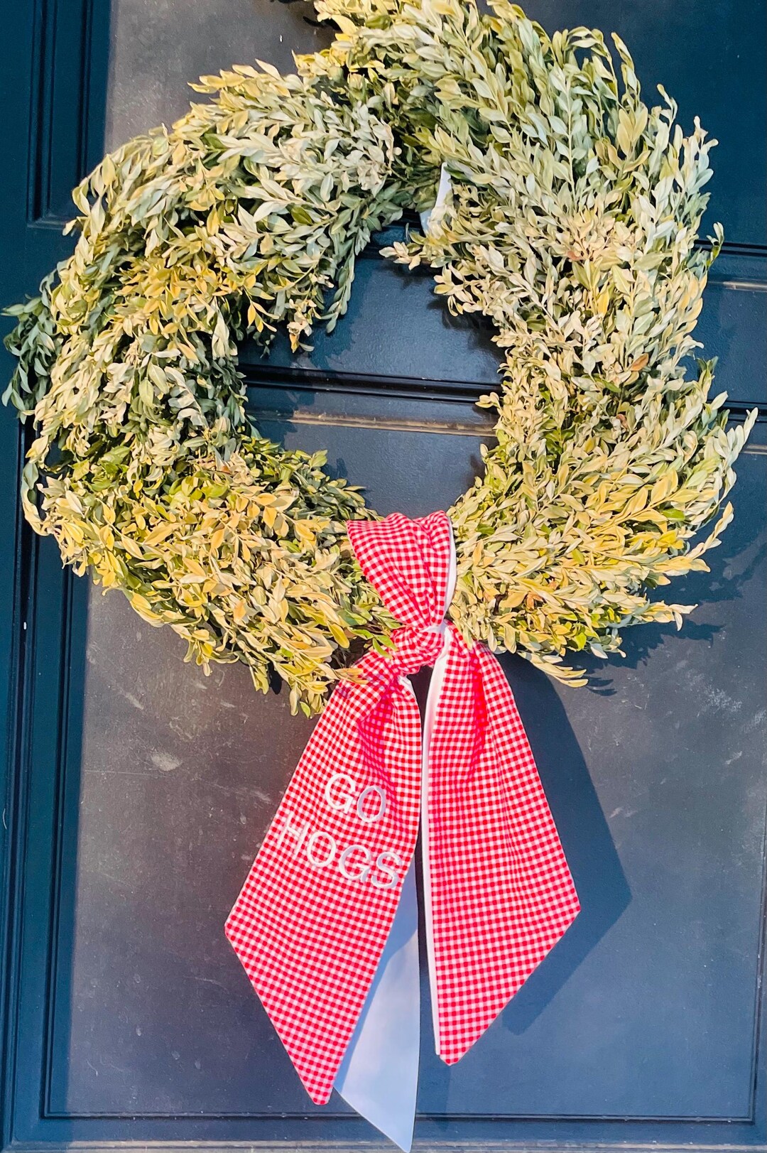 Razorback Red and White Gingham Sash Monogram or Design - Etsy