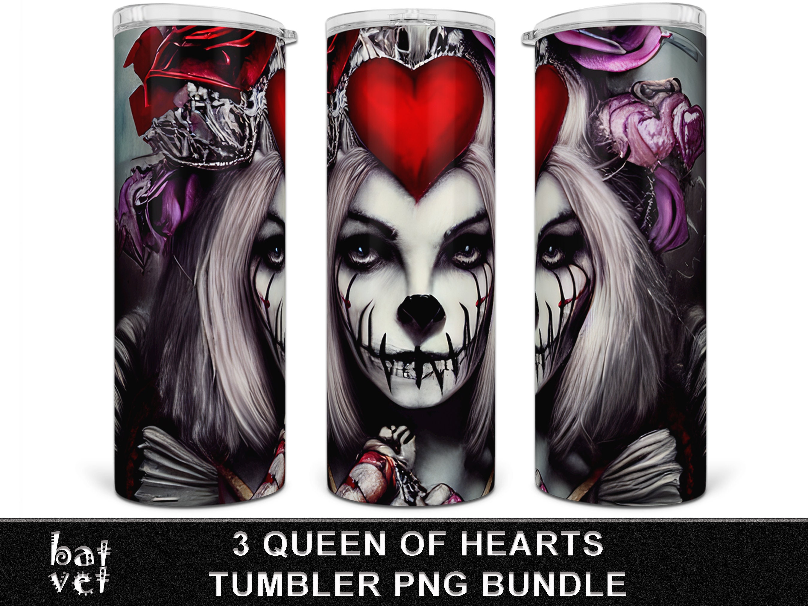 Queen Of Hearts Tumbler Bundle Anti Valentines Day Tumbler Etsy