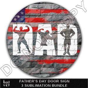 Fathers Day Door Hanger Bundle SVG Fathers Day Sublimation Door Sign ...