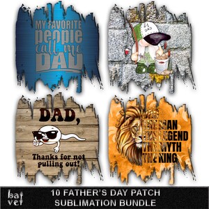 Fathers Day T Shirt Design Bundle Dad Patch Design 10 PNG Files - Etsy