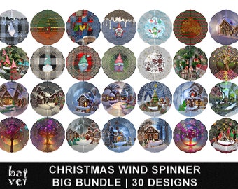 Christmas Wind Spinner PNG Bundle Wind Spinner Sublimation - Etsy