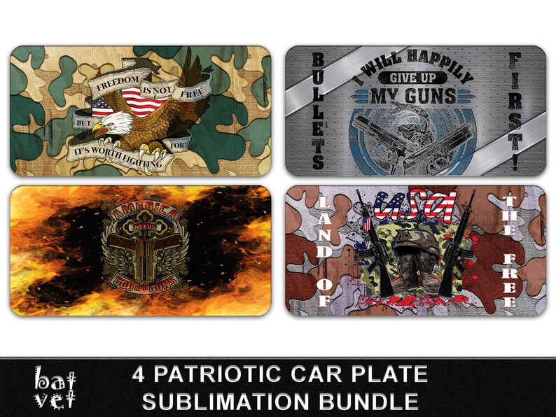 2nd Amendment License Plate PNG Bundle Second Amendment Car - Etsy