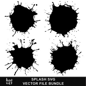 Splash Vector File Clip Art Splatter Design SVG Bundle - Etsy