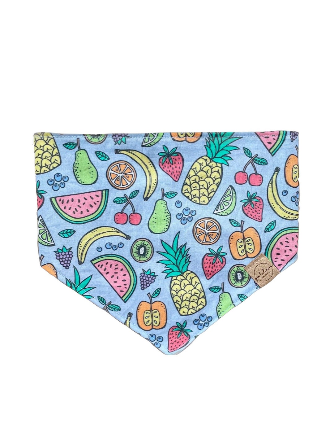 Fruit Salad ∙ Periwinkle | Snap on Dog Bandana | Lavender Periwinkle ...