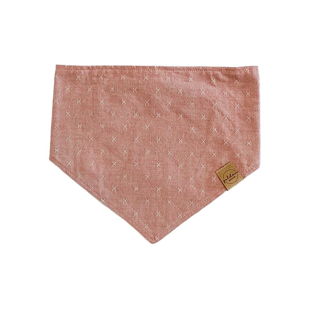 Wild Rose ∙ Sprout Wovens | Snap on Dog Bandana | Light Pink Cotton ...