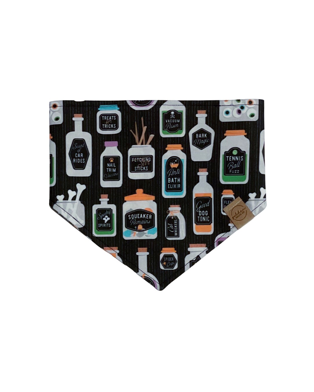 Pup Potions • Fun Halloween Snap on Dog Bandana | Black Pet Scarf ...