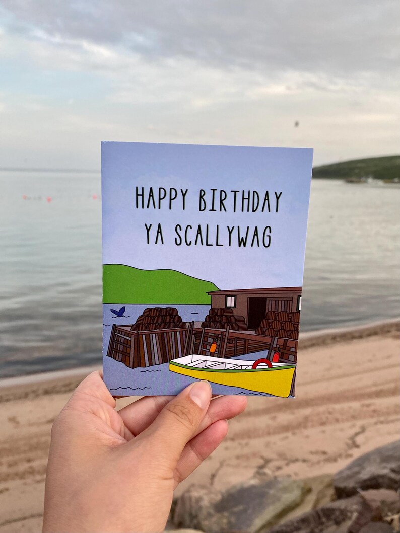 Newfoundland & Labrador Birthday Card | Happy Birthday Ya Scallywag ...