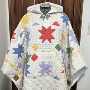 One-of-a-kind Vintage Quilt Poncho - Etsy