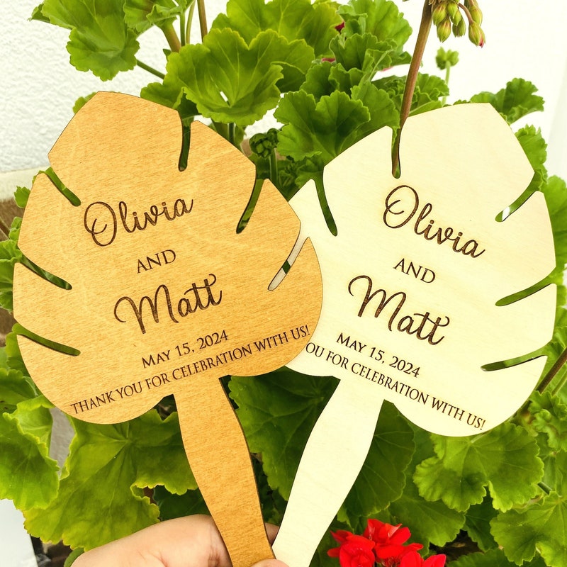 Leaf Wooden Fans - Etsy