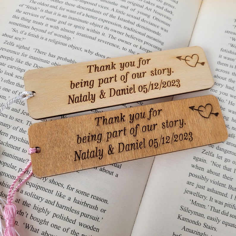 Custom Bookmark Wedding Favor Bulk Party Favors Engraved - Etsy