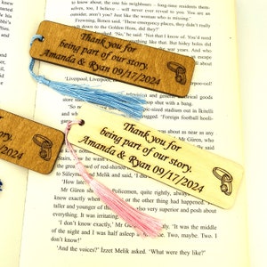 Custom Wooden Bookmarks Favor Wedding Gift for Guests the Perfect ...