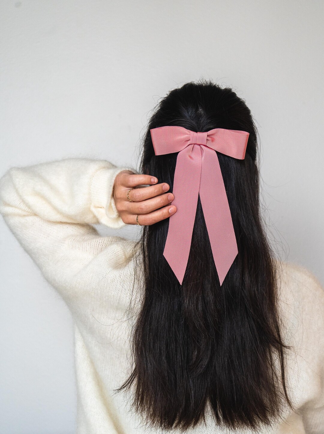 Grosgrain Long Bow With Tails Luxury Upscale Designer Hair Bows Gift ...