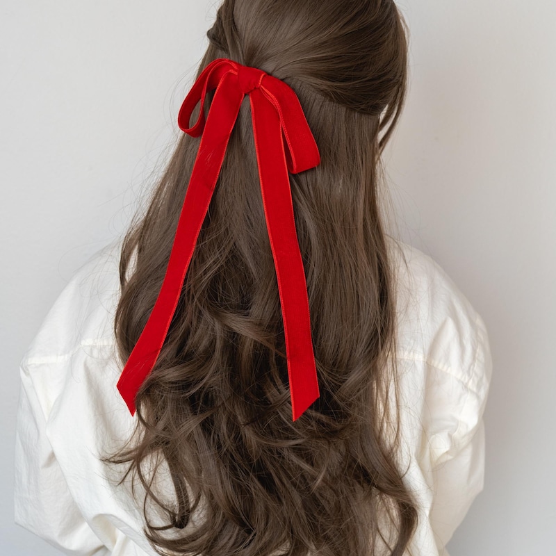 Red Long French Barrette - Etsy