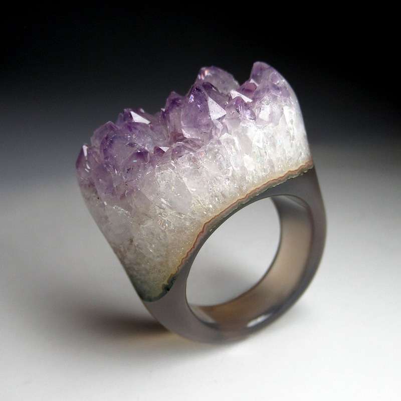 Natural Stone Ring - Etsy