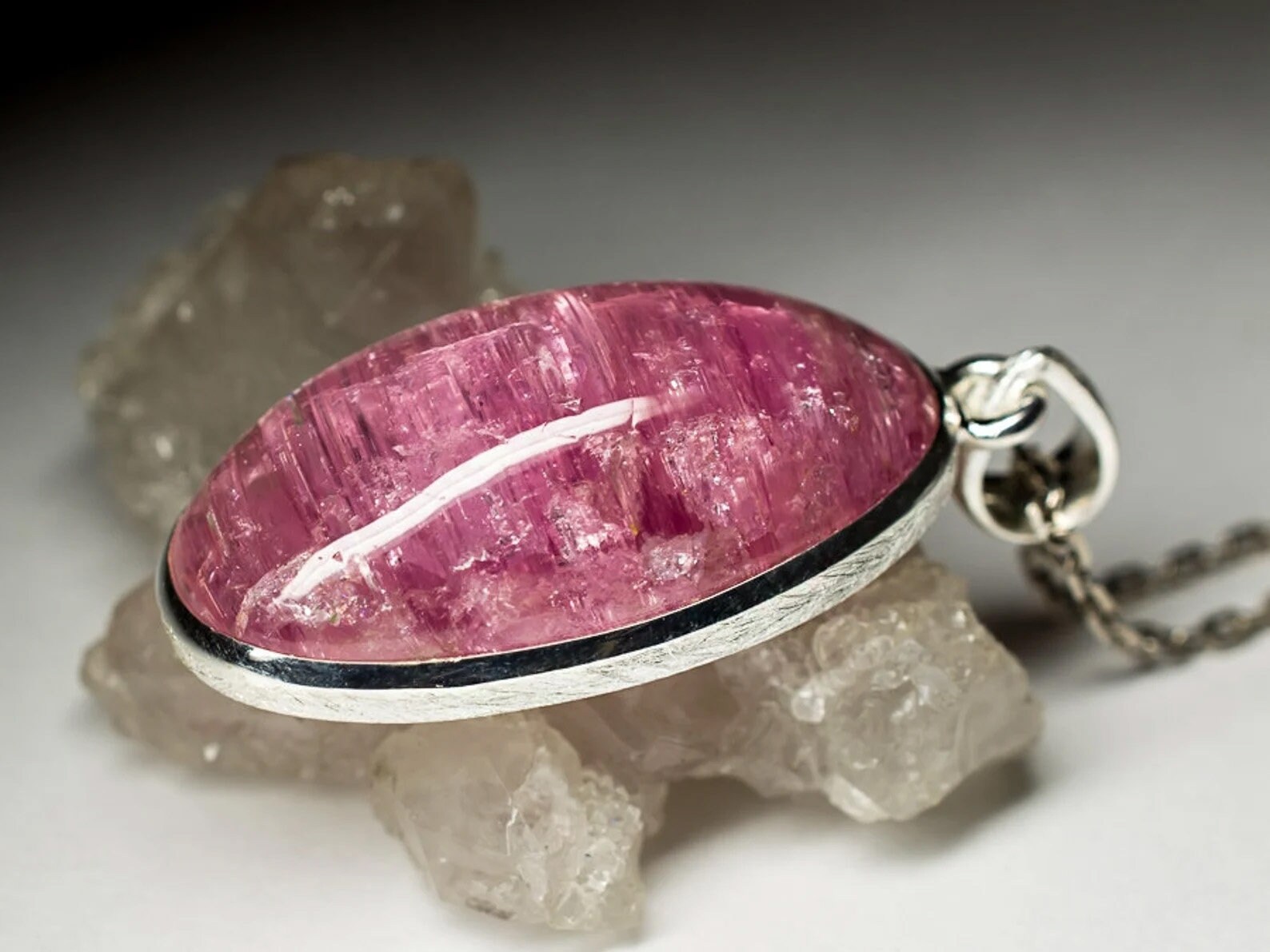 Rubellit Silber Anhänger Rose Turmalin Pink Katzenauge - Etsy.de