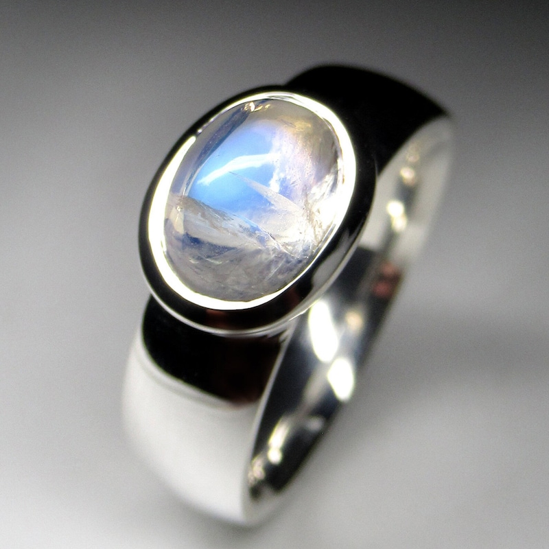 Mens Moonstone Ring - Etsy