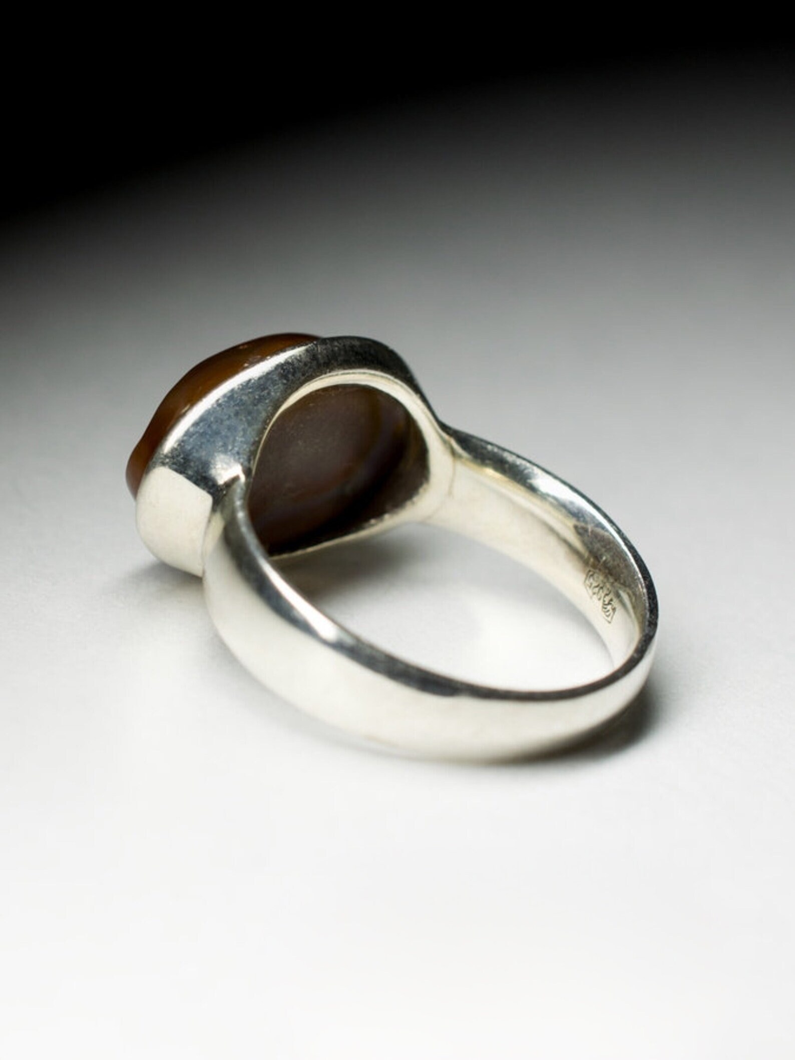 Mexican Fire Agate Silver Ring Natural Bright Colourful Fire Agate Mens Genderless Unisex ...