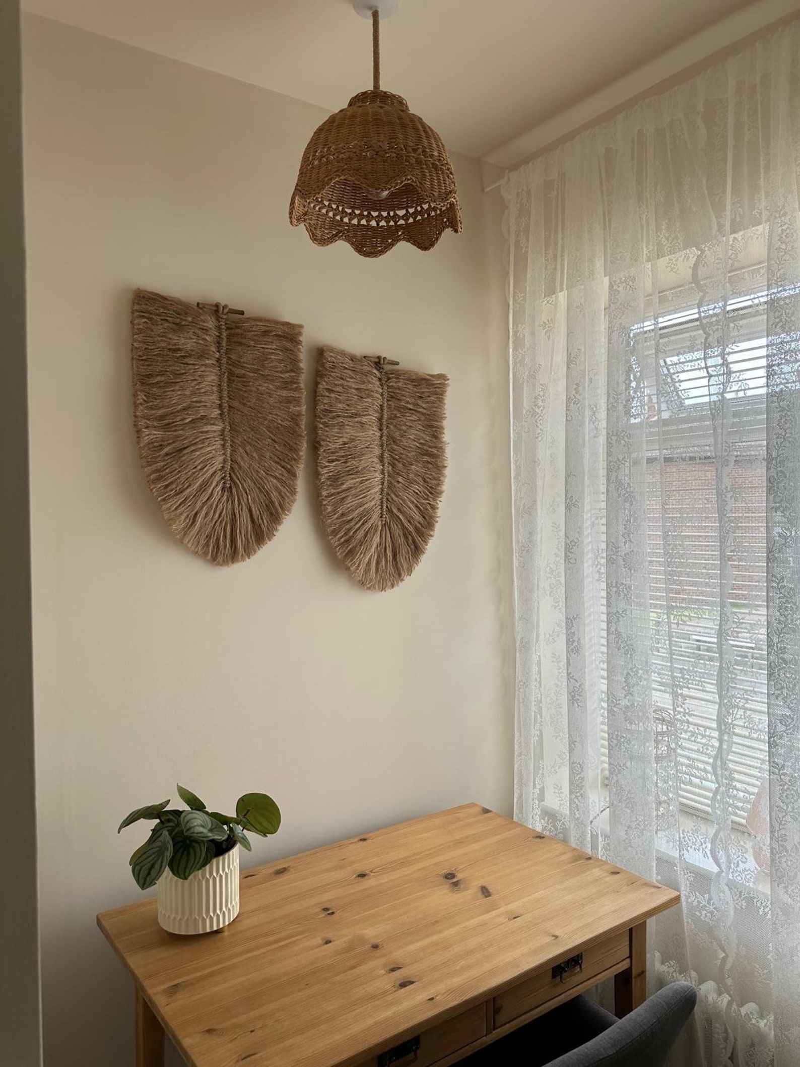 Jute Wall Hangings, Jute Leaf, Jute Feather, Boho style Home Decor ...