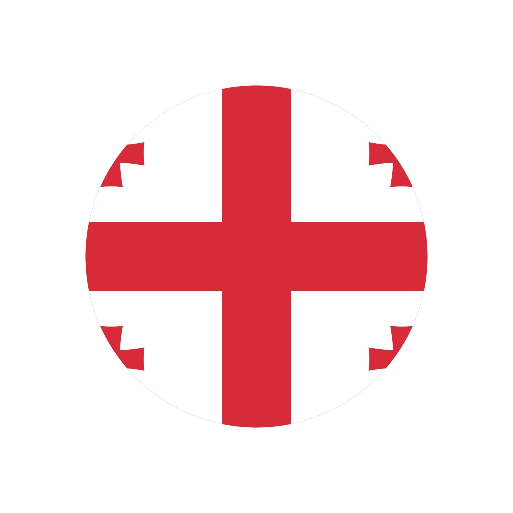 Georgia Georgia Sticker 8 Cm Round Flag Round Vinyl Stickers EM World ...