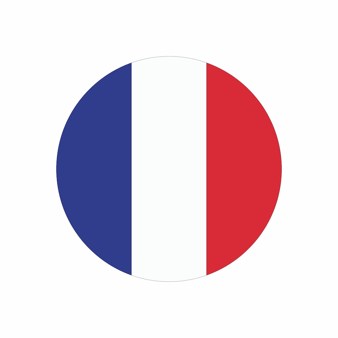France Sticker 8 Cm Round France Flag Round Vinyl Stickers EM World Cup ...