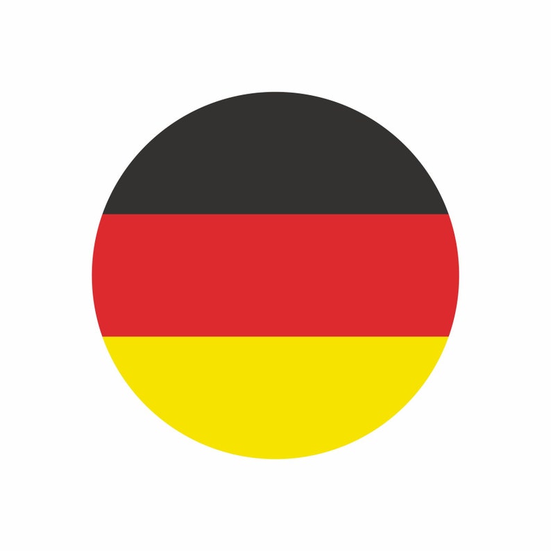 Germany Sticker 8 Cm Round Germany Flag Round Vinyl Stickers EM WM ...