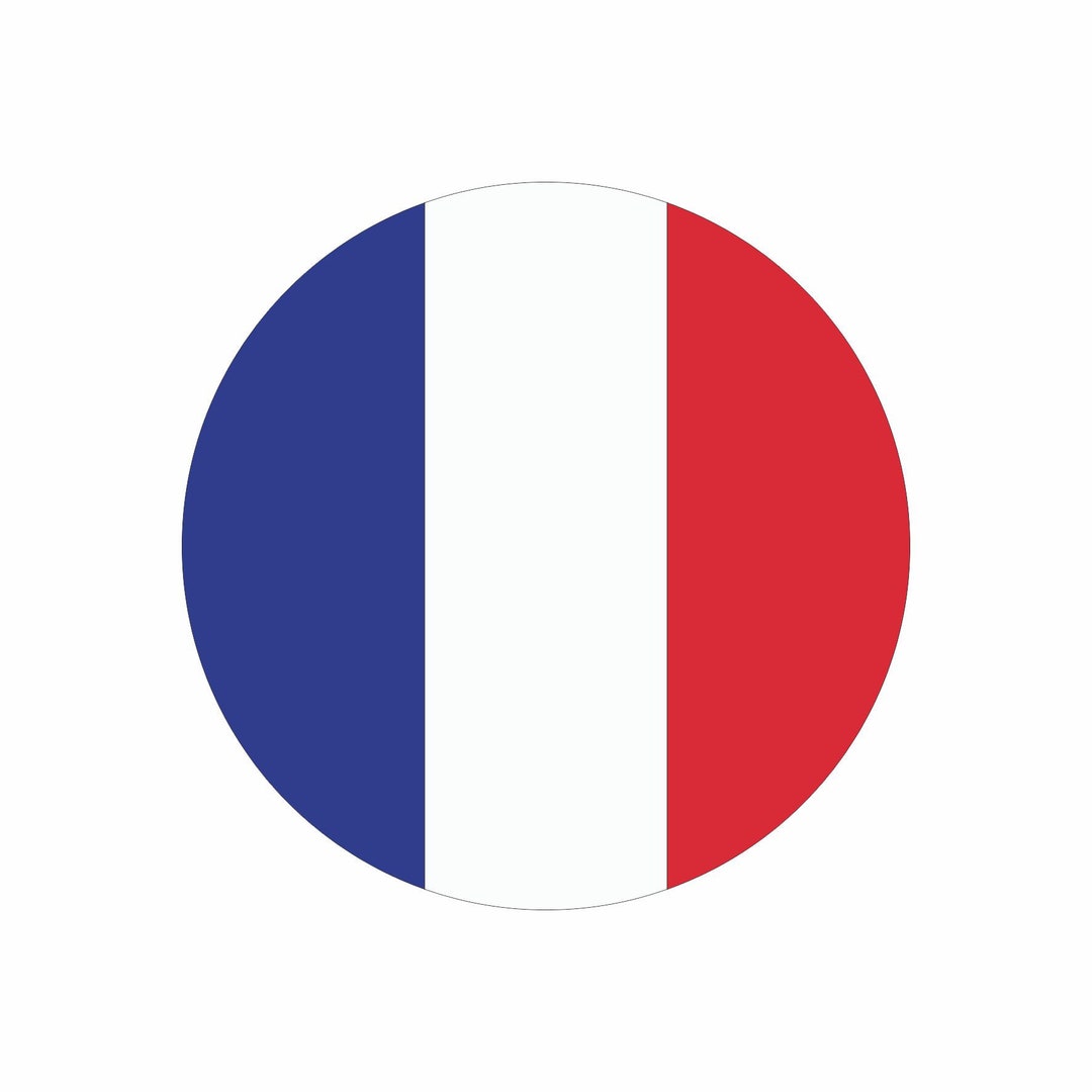 France Sticker 5 Cm Round France Flag Round Vinyl Stickers EM World Cup ...