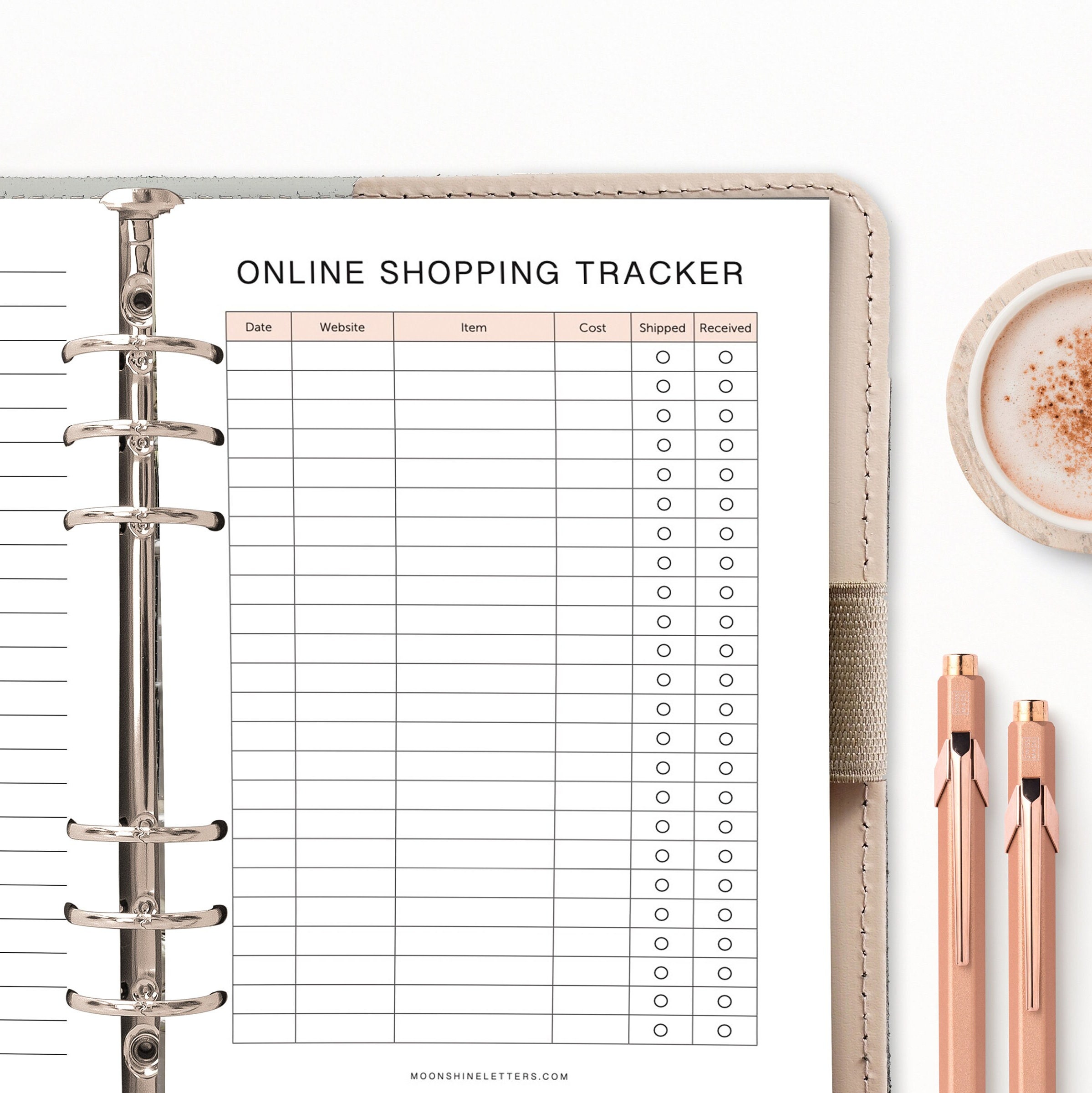Online Purchase Tracker Printable, Online Shopping Tracker, PDF ...