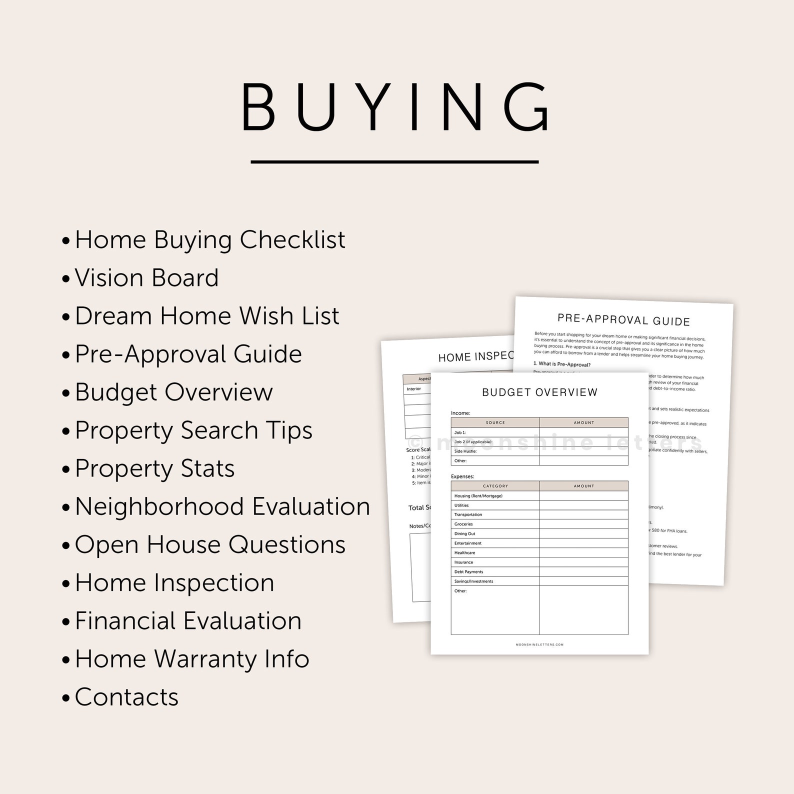 Complete Home Buying Planner, Home Buyer Guide – Moving Planner ...