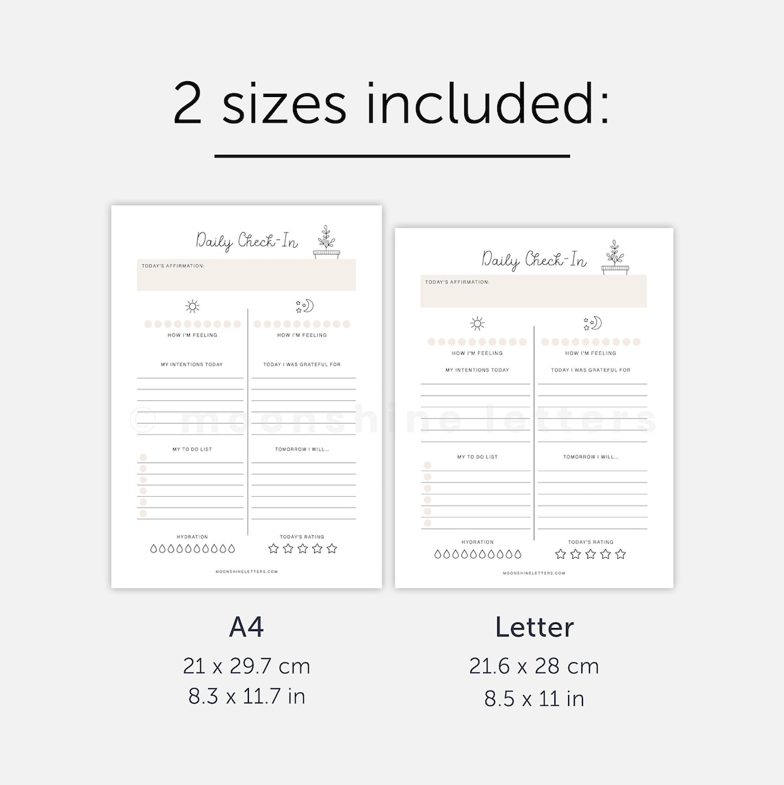 Daily Check in Journal Printable, PDF – DOWNLOAD - Etsy