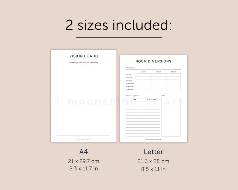 Home Renovation Planner Printable, Home Remodel Planner, Black & White ...