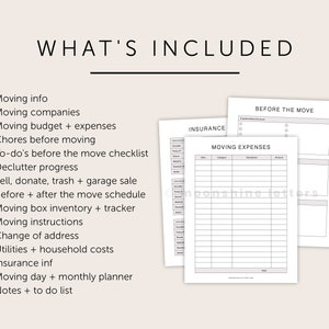 Home Moving Planner Printable, House Moving Checklist, Relocation ...