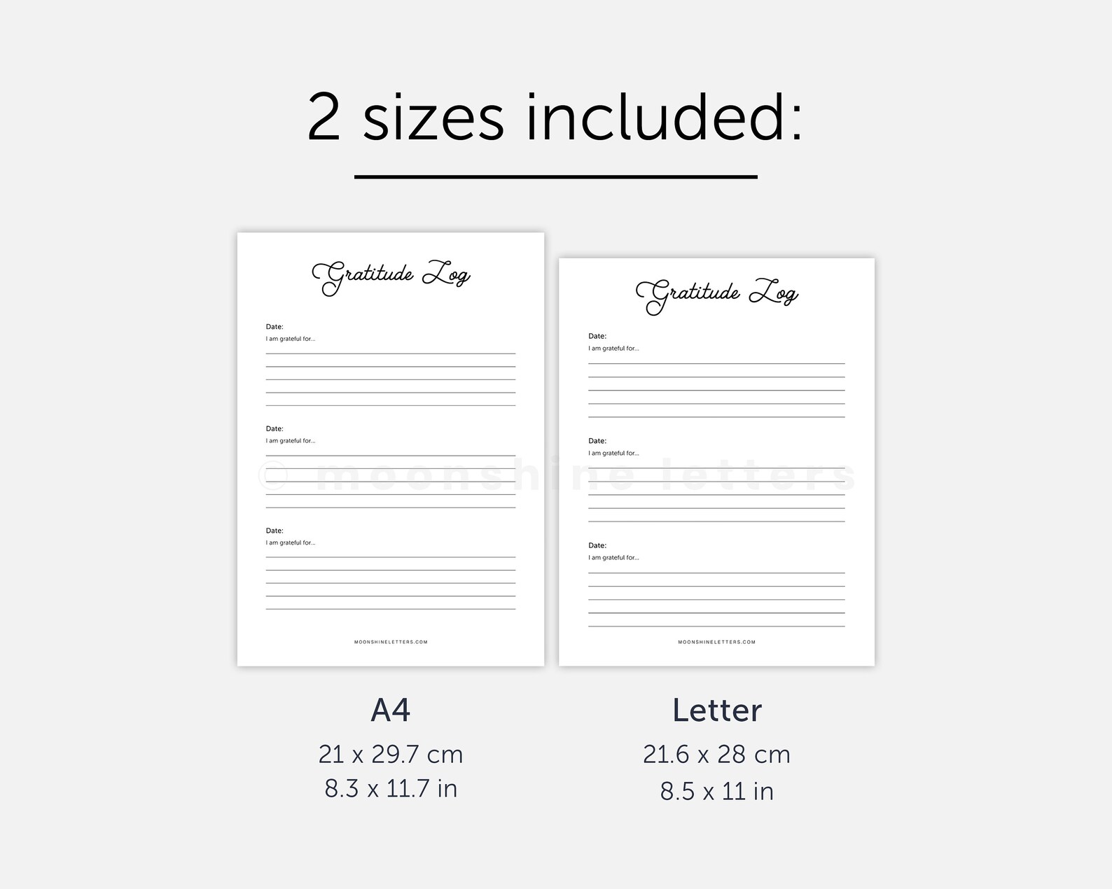 Daily Gratitude Journal Kit and Gratitude Log, Affirmation & Daily ...