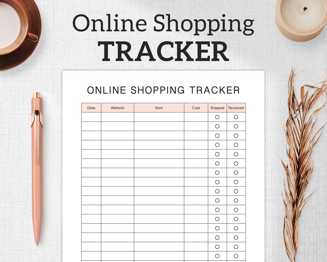Online Purchase Tracker Printable, Online Shopping Tracker, PDF ...