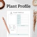 Plant Profile Card Template With Plant Care Instructions, Printable PDF ...