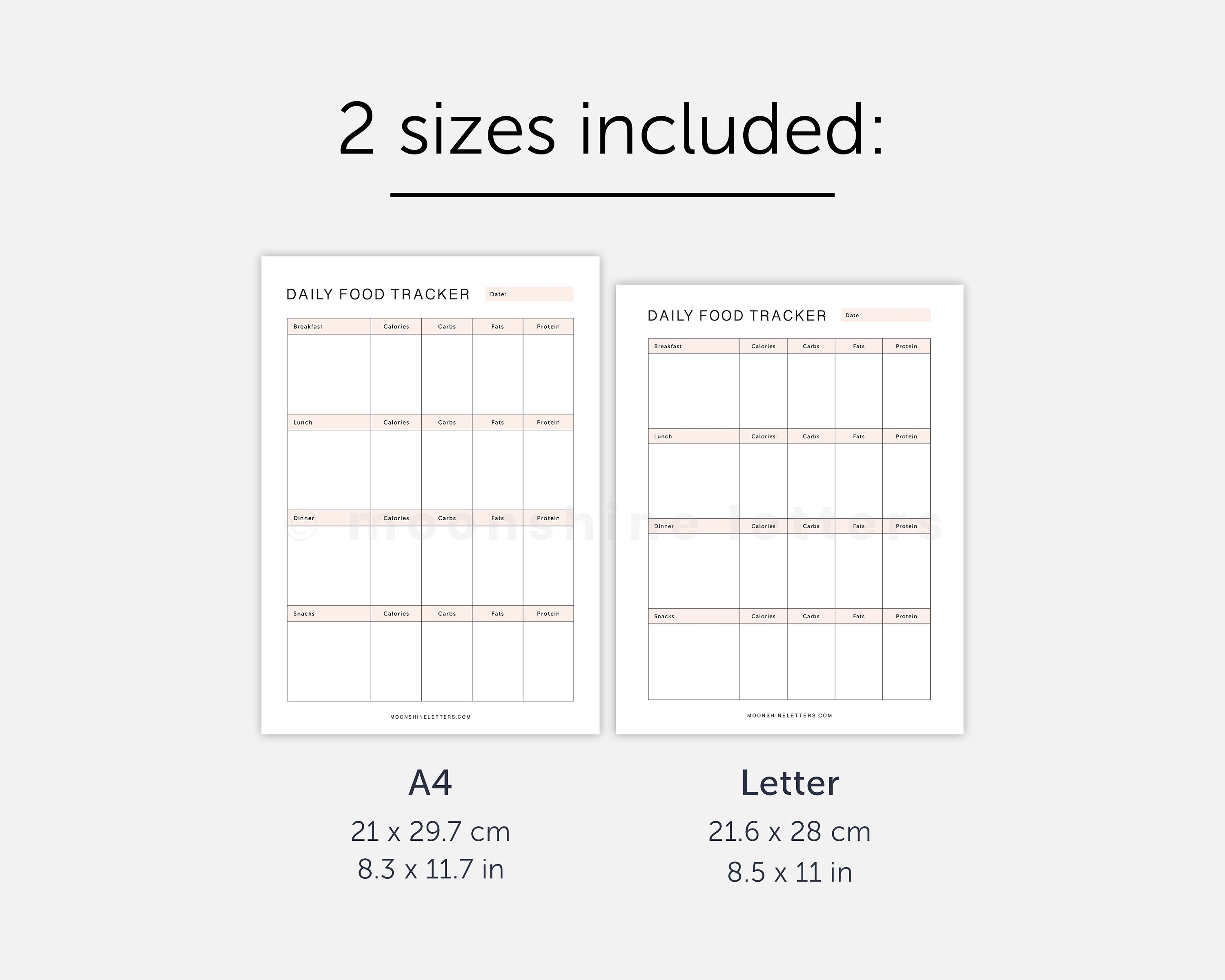 Meal Planner and Food Journal Printable Kit PDF DOWNLOAD - Etsy