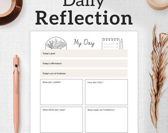 Daily Check in Journal Printable, PDF – DOWNLOAD - Etsy