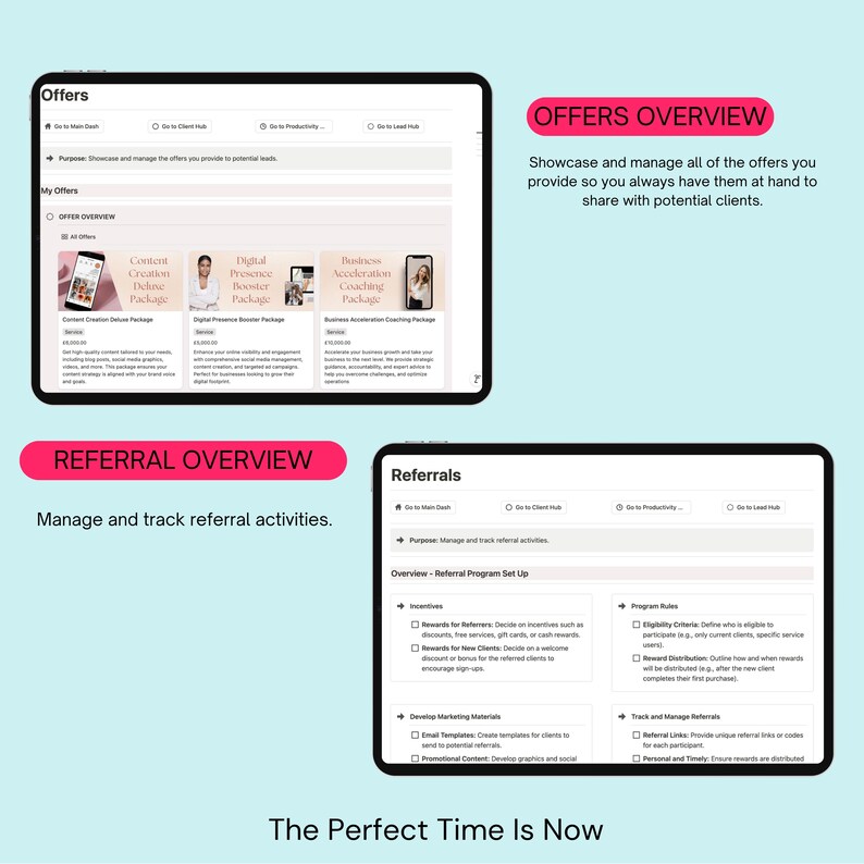 Client Dashboard Notion Template, Client Portal Notion Template, Notion ...