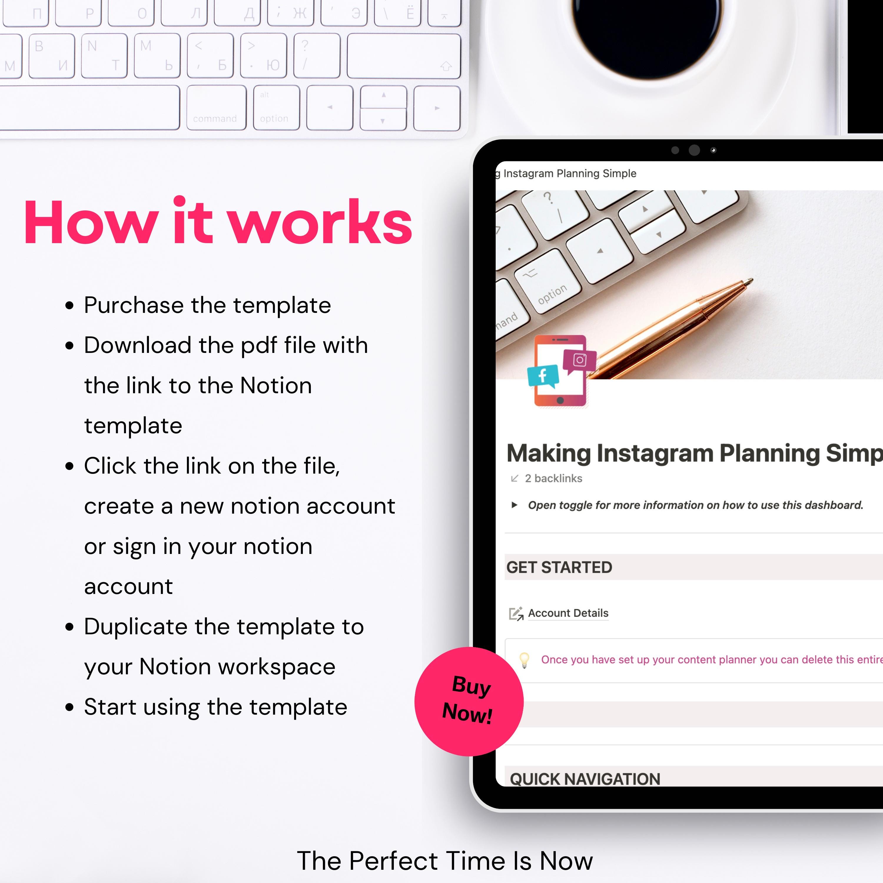 Instagram Planning Notion Template, Notion Instagram Content Planner ...