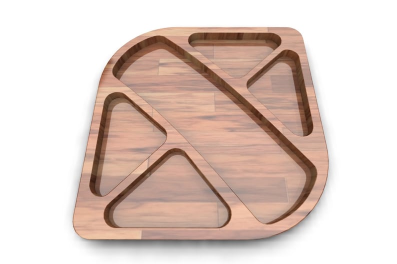 Serving Plate Cnc, Serving Platter, Cnc File for Wood, Compartmental ...