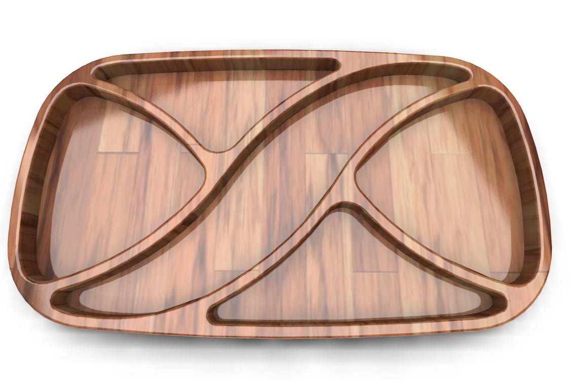 Serving Tray Cnc Vector File Vector Plan DXF SVG Cnc File - Etsy