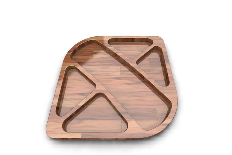 Serving Plate Cnc, Serving Platter, Cnc File for Wood, Compartmental ...