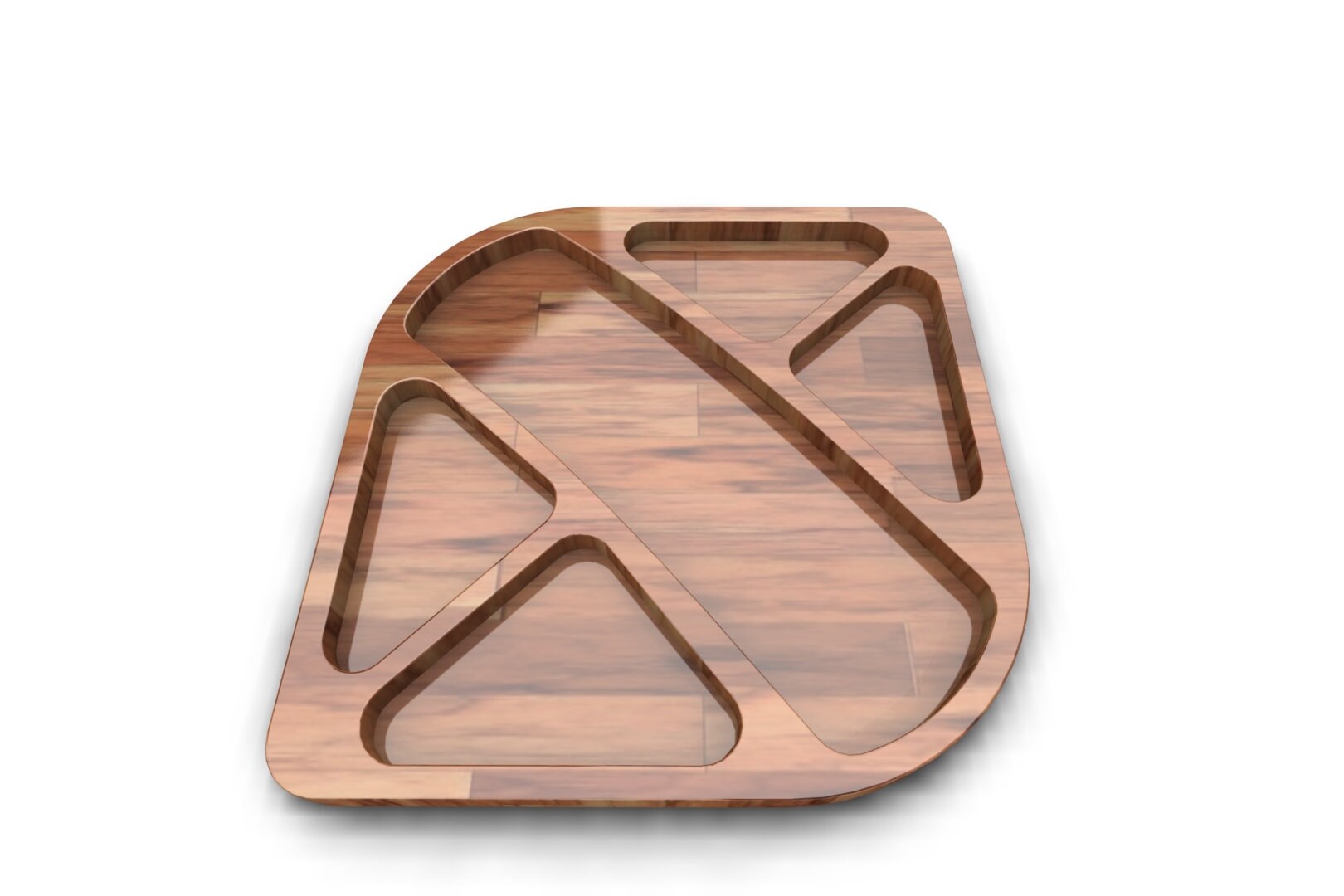 Serving Plate Cnc, Serving Platter, Cnc File for Wood, Compartmental ...