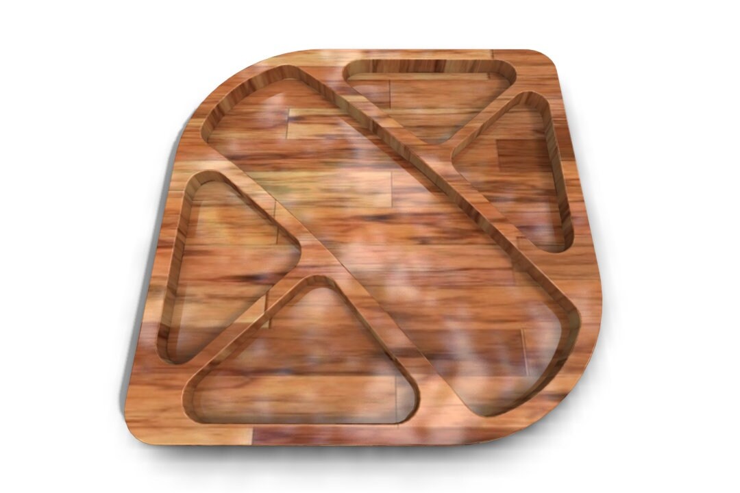Serving Plate Cnc, Serving Platter, Cnc File for Wood, Compartmental ...