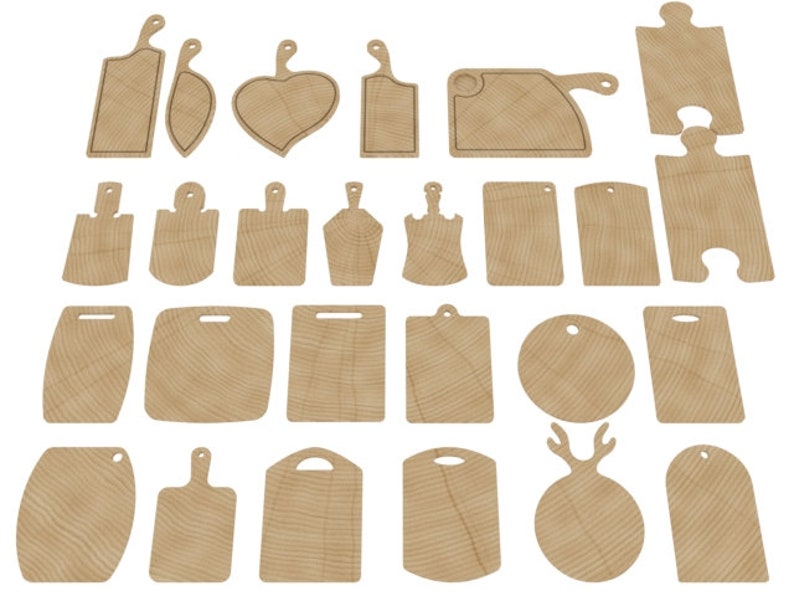 Cutting Board Template, Cutting Kitchen Boards Svg, Boards for Serving ...