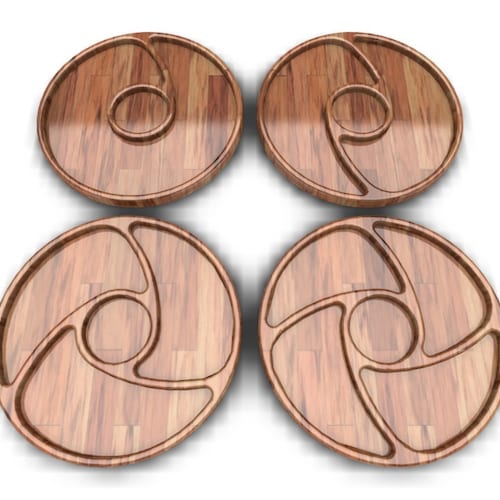 Serving Plate Cnc Food Snack Trays Compartmental Dish - Etsy