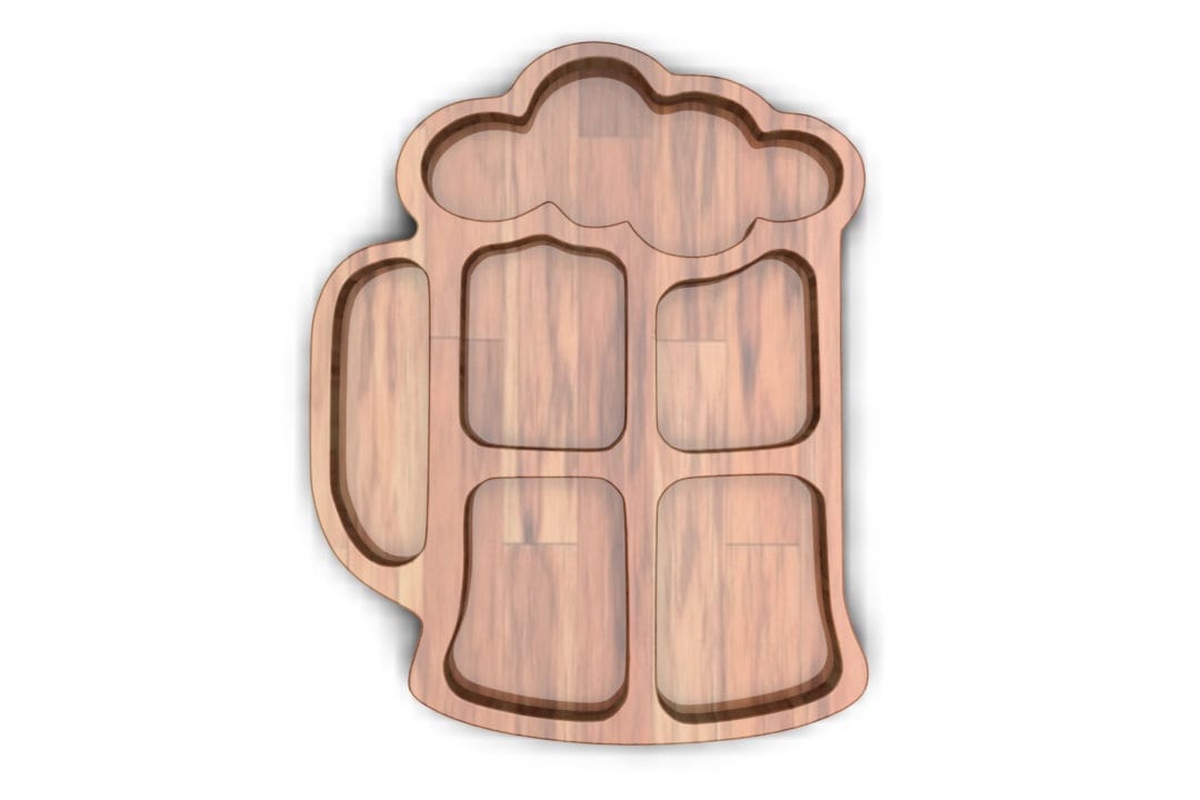 Serving Tray Cnc, Food Snack Tray, Vector File, Vector Plan, DXF, SVG ...