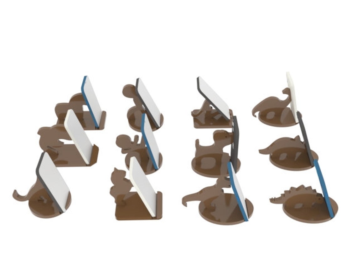 Phone Stand 12 in 1, Phone Holder Svg, Smartphone Stand Dxf, Phone ...
