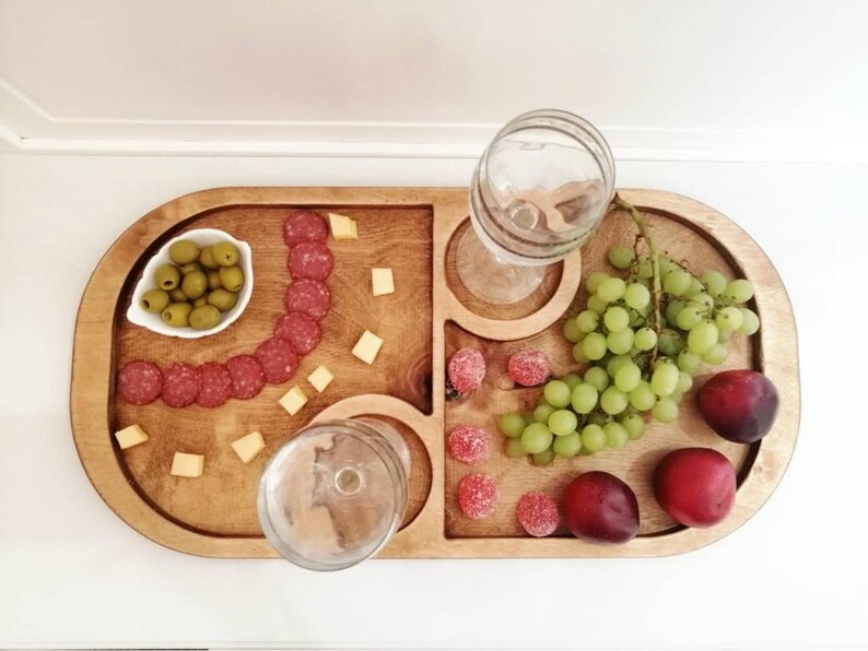 Wine Serving Tray Dxf, Serving Plate Cnc, Serving Tray, Food Snack Tray ...