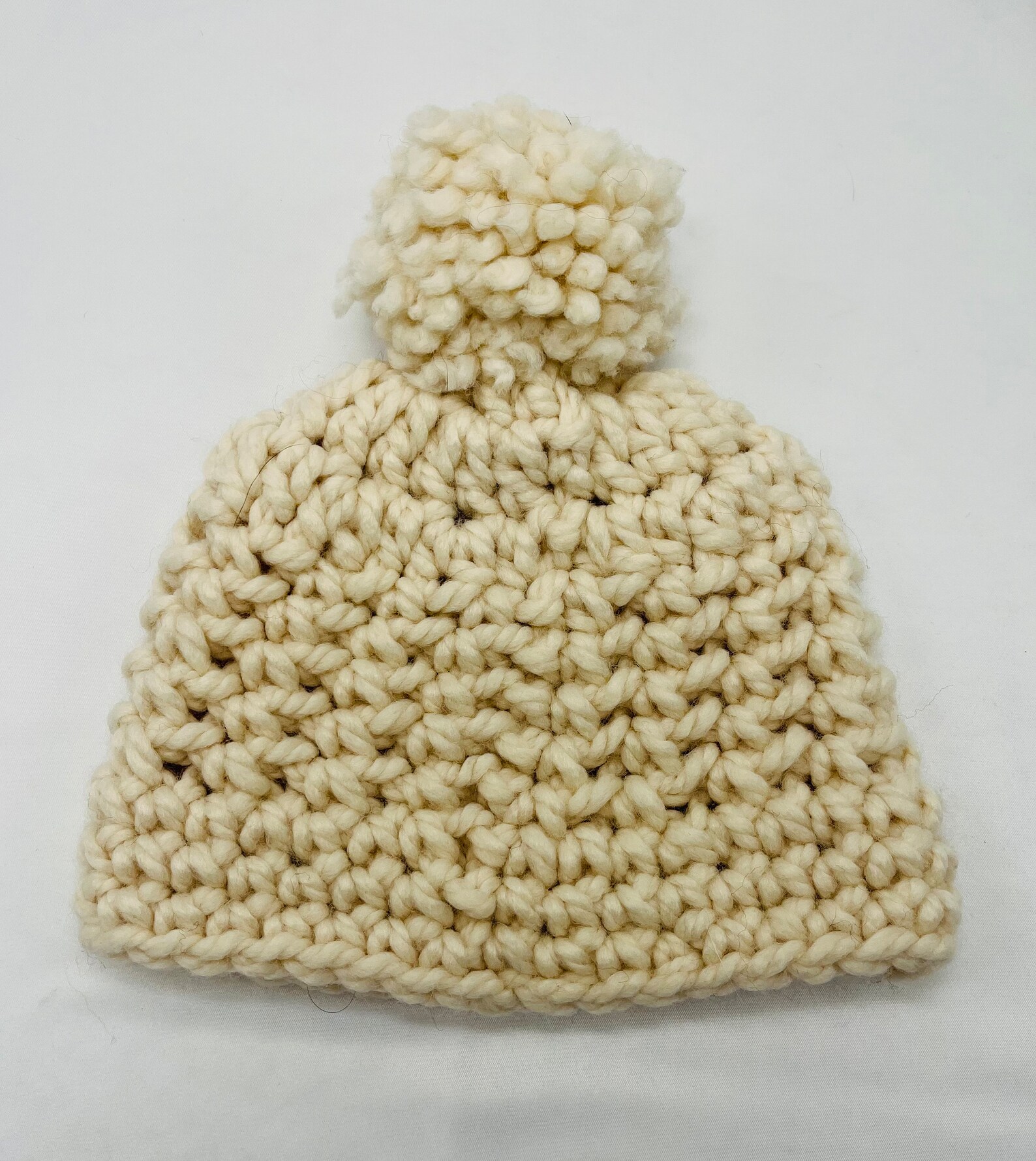 Neutral Hat for Child Cream Hat With Pom Pom Winter Hat for - Etsy